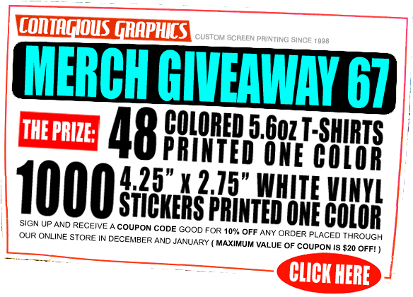 Contagious Graphics Merch Giveaway 67 For Winter 2016